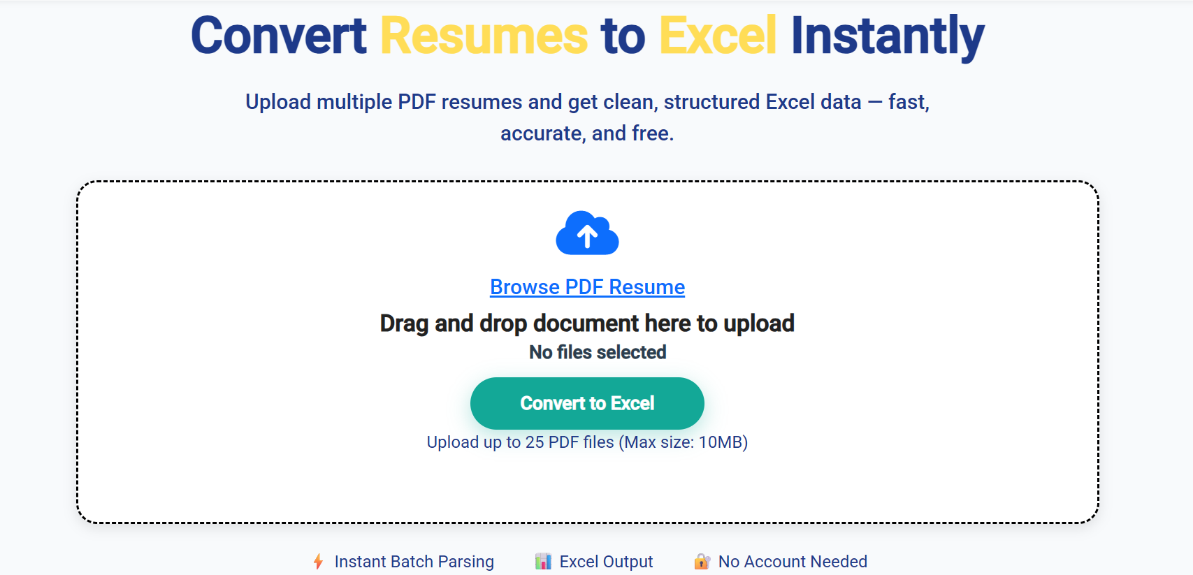 Resume Extractor | Convert PDF Resumes into Excel